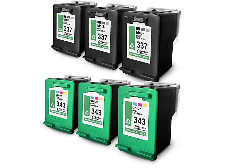 MEHRWEGTONER MWT5154906 Ink Cartridge Mehrfarbig (HP 337 343 C8766EE ...