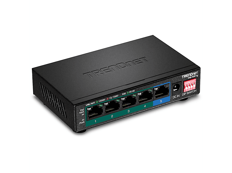 TRENDNET TPE-TG51G 5-Port PoE+ Switch Gigabit 60W PoE Gigabit Switch ...