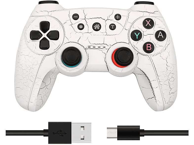 KINSI Wireless Gamepad, 7-Farben-Lichteffekt Gamepad, für Switch ...