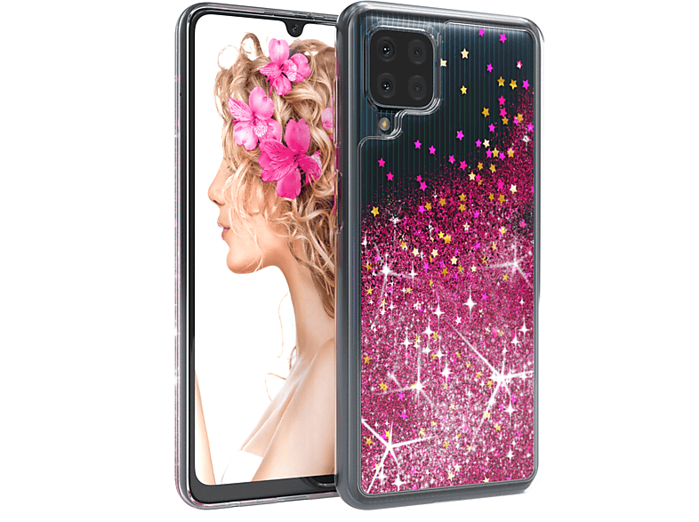 EAZY CASE Glitzerhülle Flüssig, Backcover, Samsung, Galaxy M22 / M32 ...