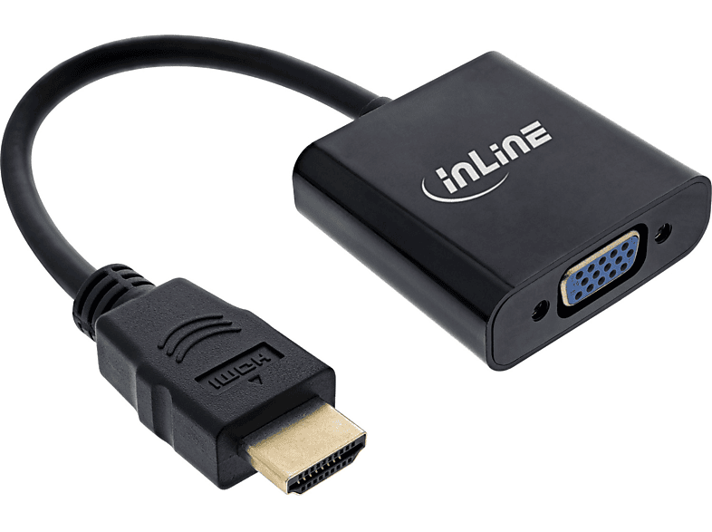 INLINE InLine® Konverter Kabel HDMI zu VGA, mit Audio Adapter- / Konverterkabel, Adapter ...