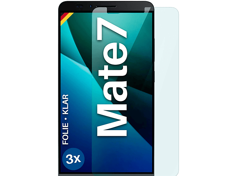 MOEX 3x Schutzfolie, klar Displayschutz(für Huawei Ascend Mate 7 ...