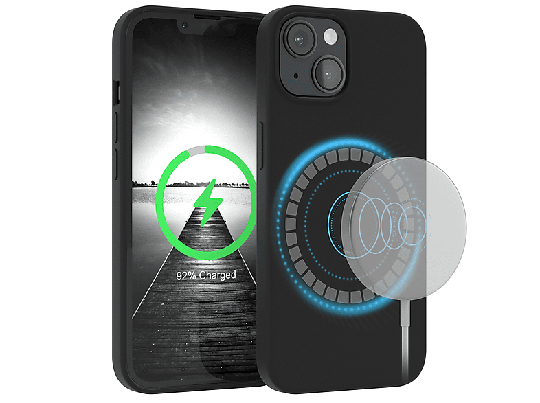 EAZY CASE Premium Silikon Handycase mit MagSafe, Backcover, Apple ...