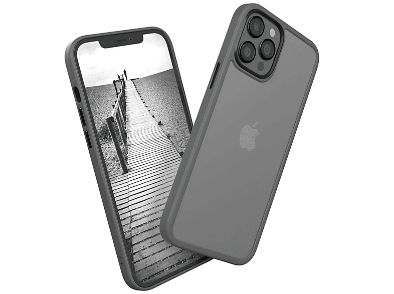 EAZY CASE Outdoor Case Matt, Backcover, Apple, iPhone 12 Pro Max, Grau ...