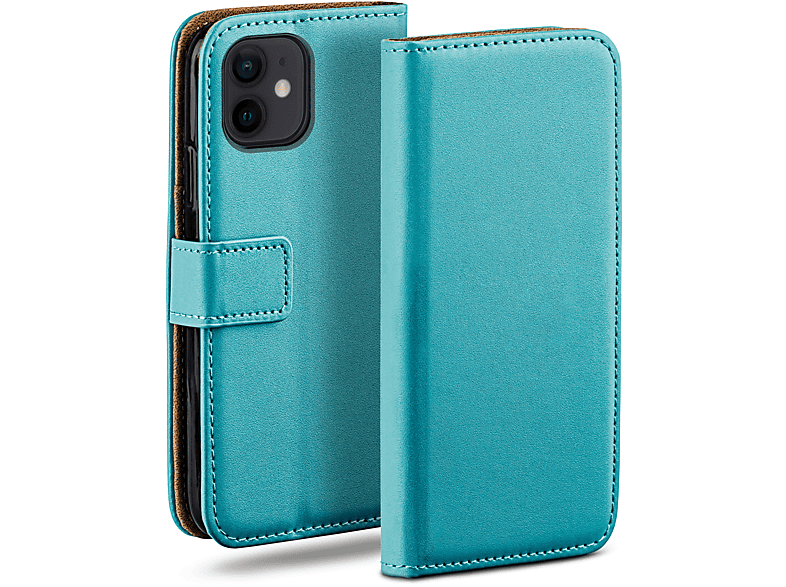 MOEX Book Case, Bookcover, Apple, iPhone 12, Aqua-Cyan | MediaMarkt