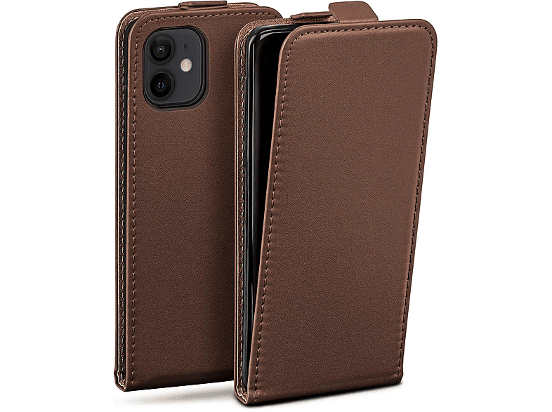 MOEX Flip Case, Flip Cover, Apple, iPhone 12, Oxide-Brown | MediaMarkt