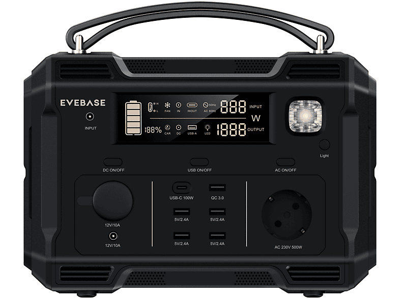 EVEBASE Move 500 Portable Power Station Stromzeuger | MediaMarkt