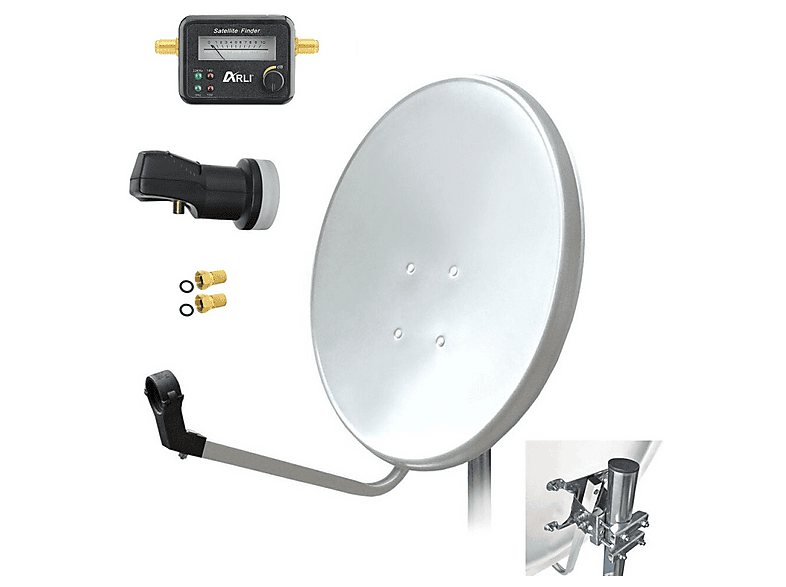 ARLI Satelliten Set Satfinder Sat Anlage (60 cm, Single LNB) | SATURN