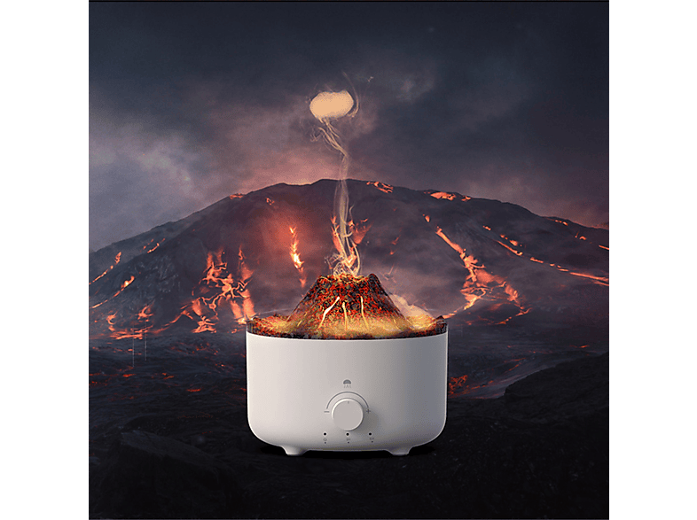 KINSI V21B Luftbefeuchter und Aromalampe Aroma Diffuser Flammen-Modell ...