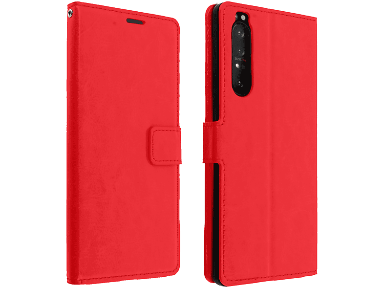 AVIZAR Vintage Series, Bookcover, Sony, Xperia 1 II, Rot | MediaMarkt
