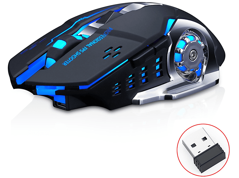 KINSI Q13 2.4G Maus, Tech Schwarz | MediaMarkt