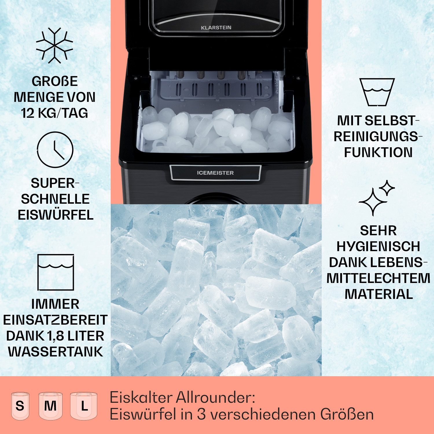 KLARSTEIN Icemeister 2G Eiswürfelmaschine | MediaMarkt