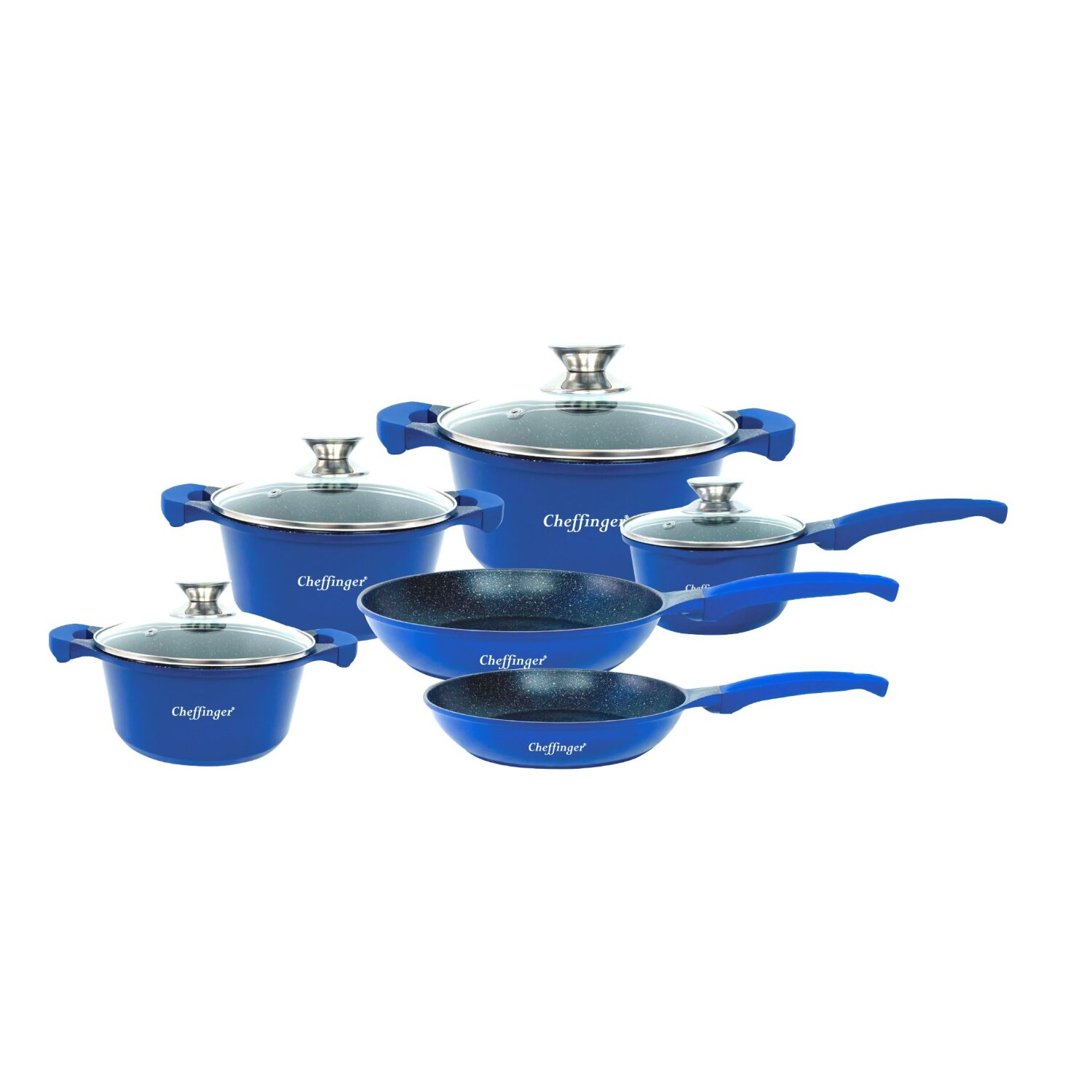 CHEFFINGER 10-Teilig Topf-Set Aluminium | SATURN