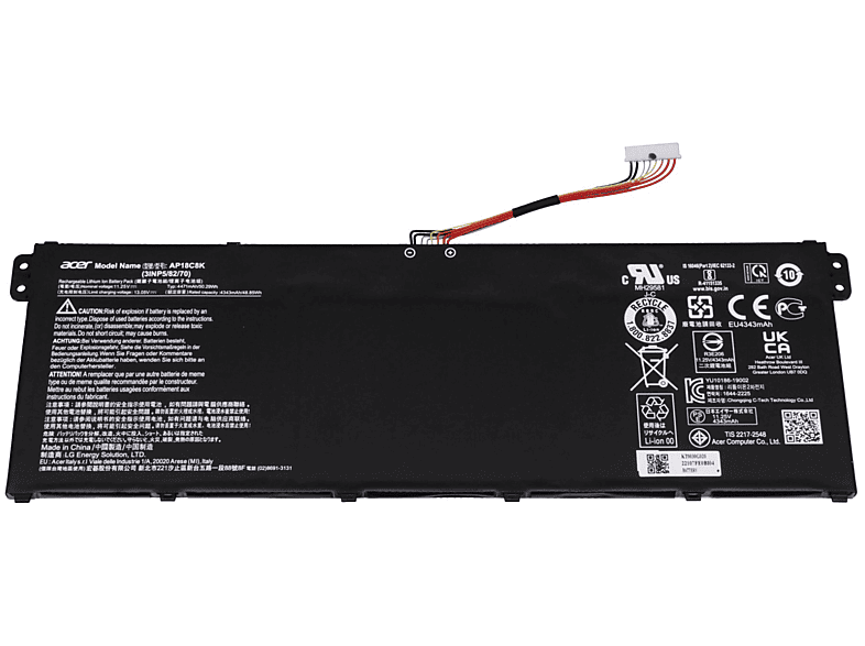 ACER AP18C8K Original 11,25V (Typ AP18C8K) Li-Polymer Akku, 11.25 Volt ...