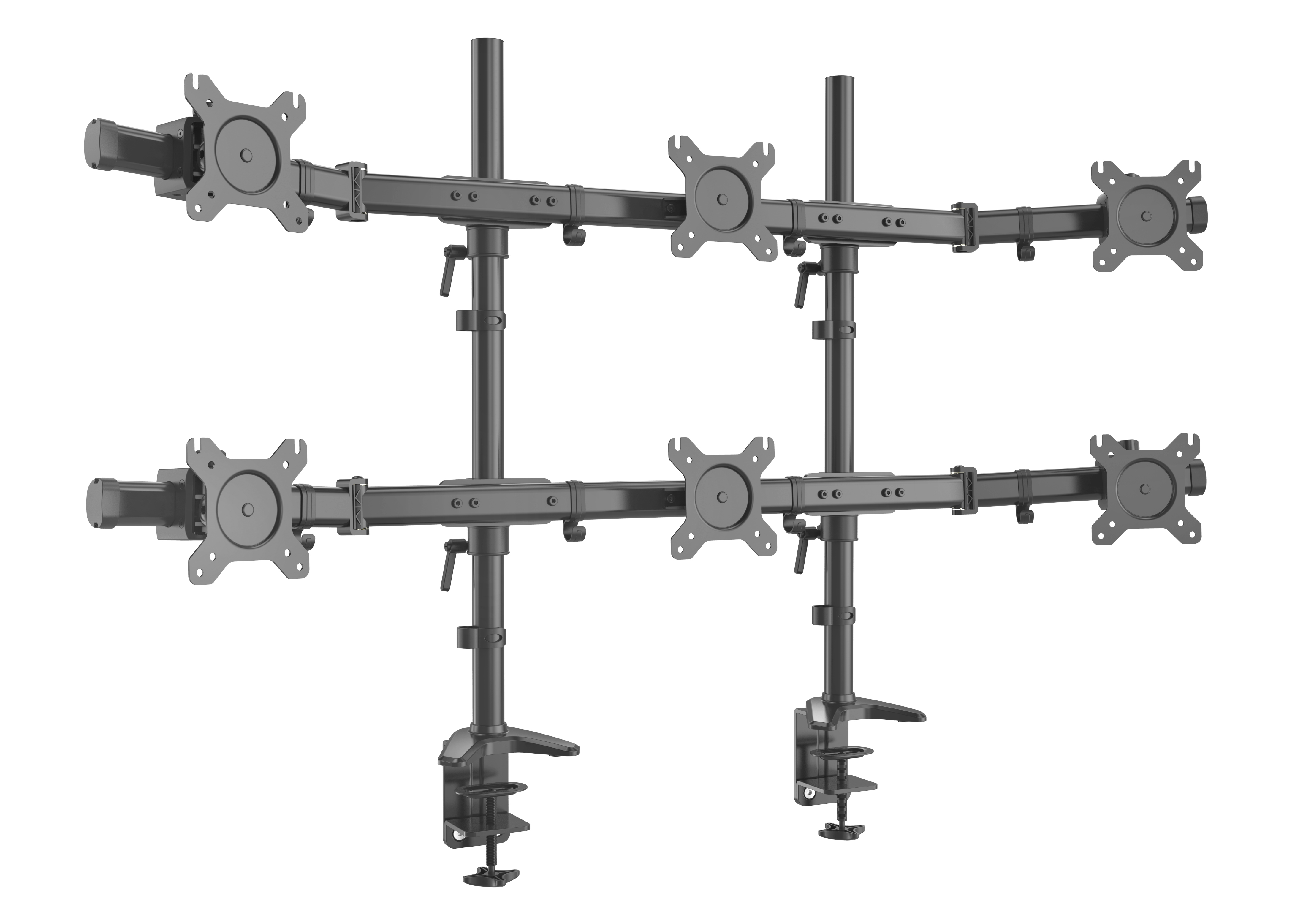 HFTEK (MP360C-N) für 6 Bildschirme von 15 bis 27 Zoll Monitorhalterung ...