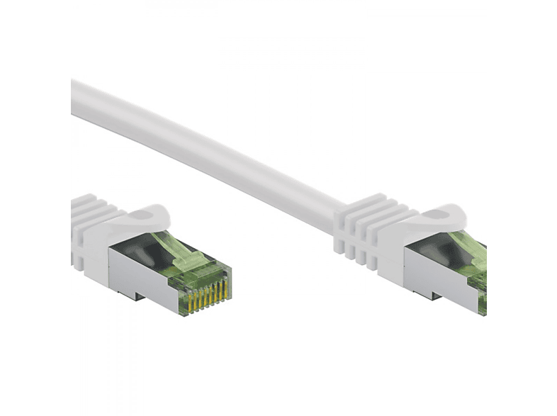 GOOBAY RJ45 Patchkabel mit CAT 8.1 S/FTP Rohkabel, weiß, RJ45-Patchkabel, 7,5 m | SATURN