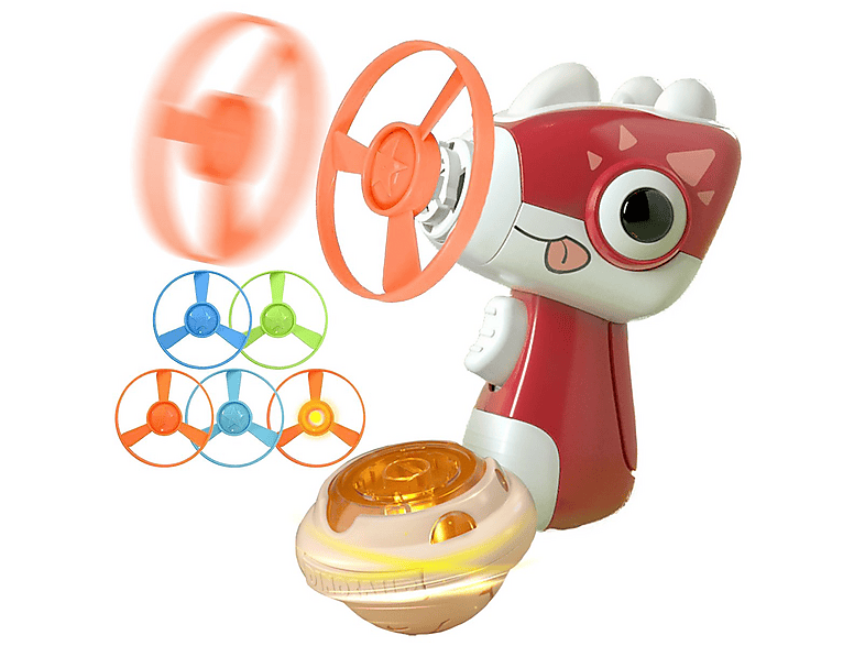 KINSI Spielzeug-Gartenset Gyro-Katapult, Werfer, Mini-Flugspielset ...