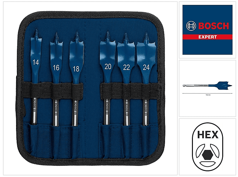 BOSCH PROFESSIONAL Bosch EXPERT SelfCut Flachfräsbohrer Set, Blua | SATURN