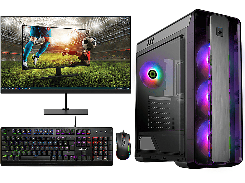 OMIXIMO Moonlight FRGB BK XBF007S, Gaming PC, 16 GB RAM, 512 GB SSD ...