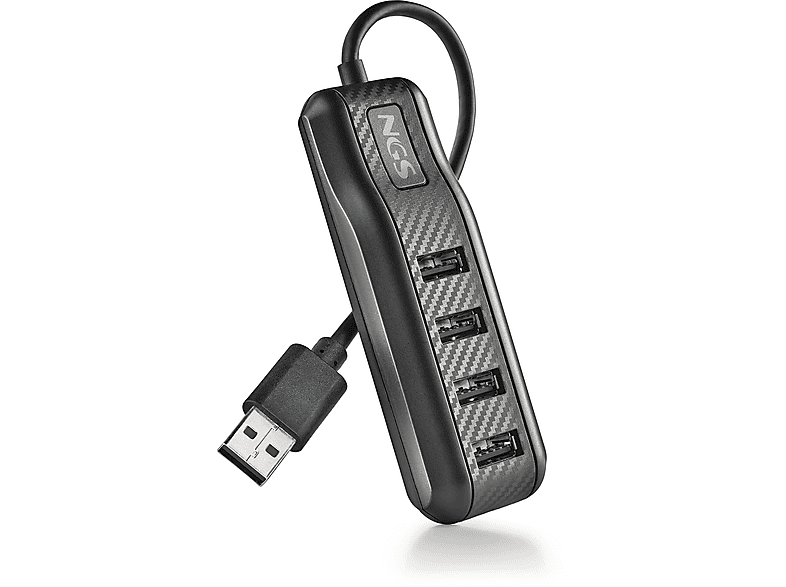 NGS PORT2.0, USB hub, Schwarz | MediaMarkt