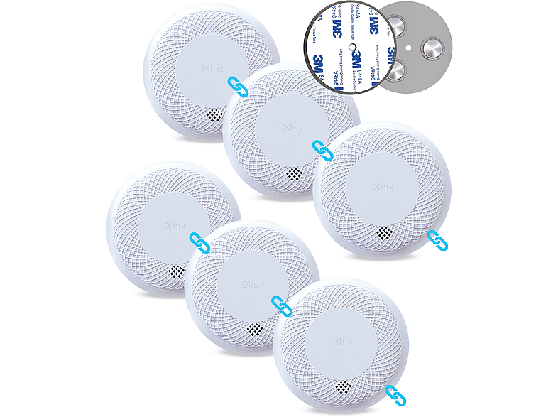 FIUX FXC-2 (6) Rauchmelder und Kohlenmonoxiddetektor, weiß | SATURN