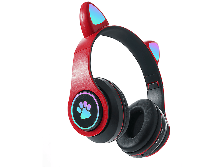 KINSI B39B Katzenohren, RGB-Lichter, Over-ear Bluetooth-Headset ...