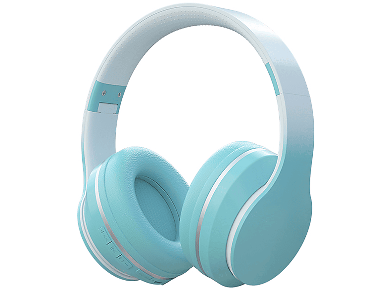 KINSI DR56 Farbverlauf, Over-ear Headset Bluetooth Bluetooth Azurblau ...