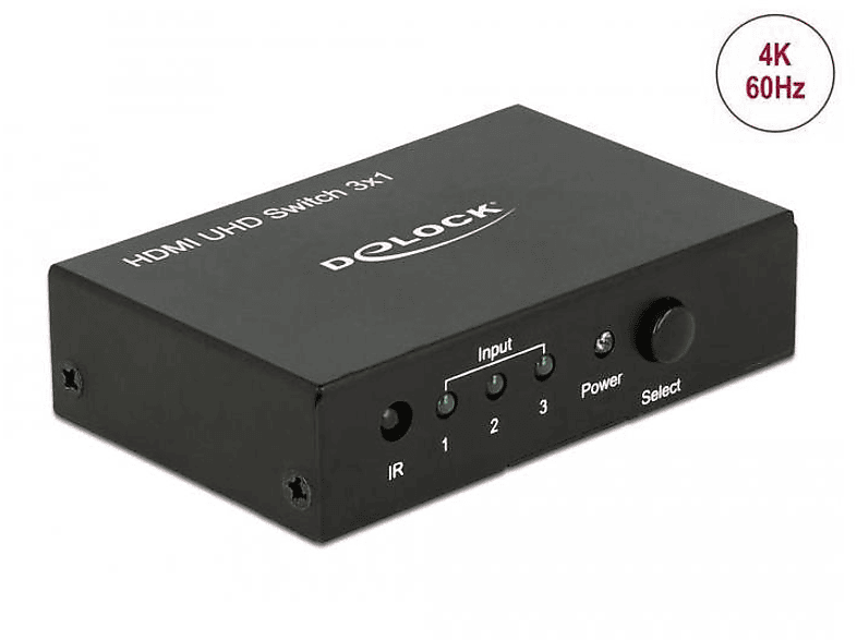 DELOCK DELOCK HDMI Splitter 3 Eingang - 1 Ausgang 4K Multimedia-Technik ...