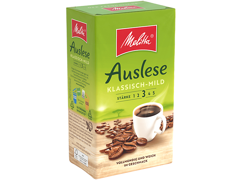 MELITTA Auslese Klassisch-mild gemahlener Röstkaffee 500 g | MediaMarkt