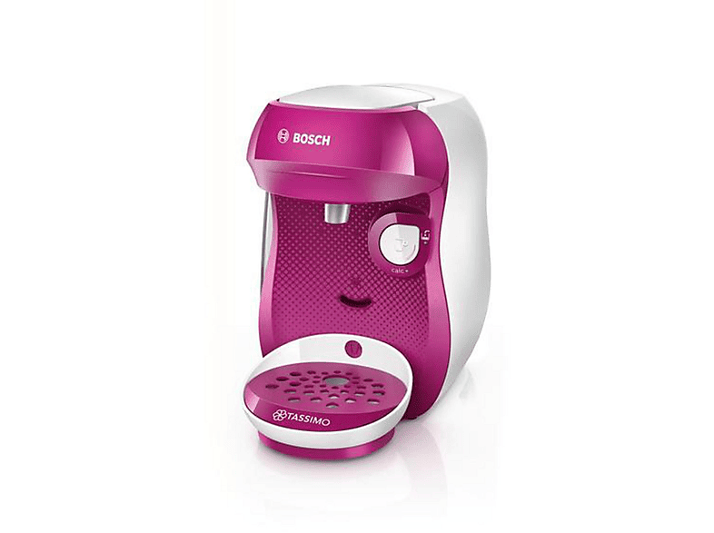 BOSCH TAS 1001 TASSIMO HAPPY Kapselmaschine Weiß/Beerenfarben | MediaMarkt