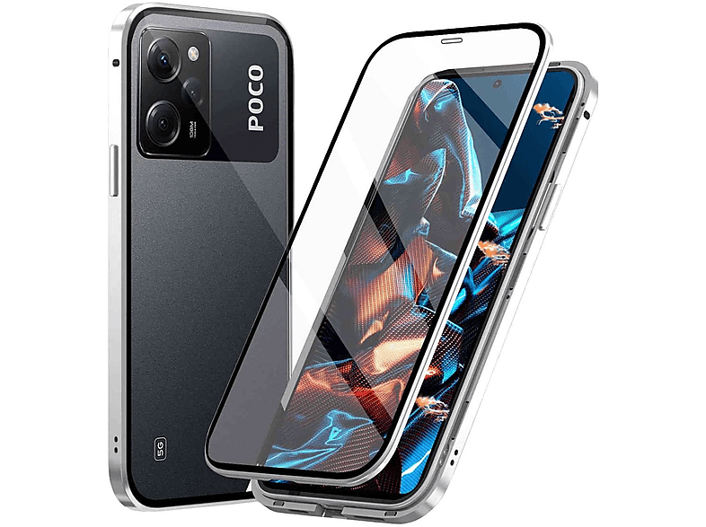 WIGENTO 360 Grad Magnet Glas Hülle, Full Cover, Xiaomi, Poco X5 Pro ...