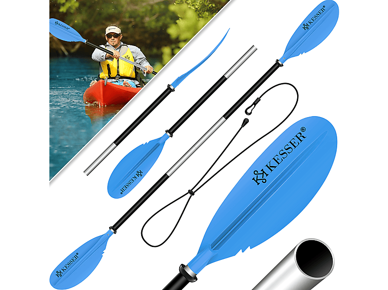 KESSER Doppelpaddle Paddle, blau | SATURN