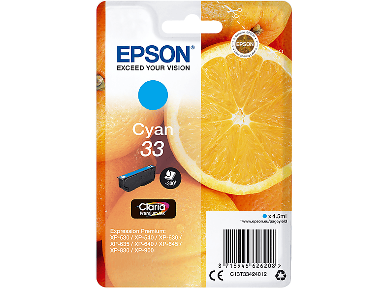 EPSON 33 | Cyaan Blauw Cyaan | MediaMarkt