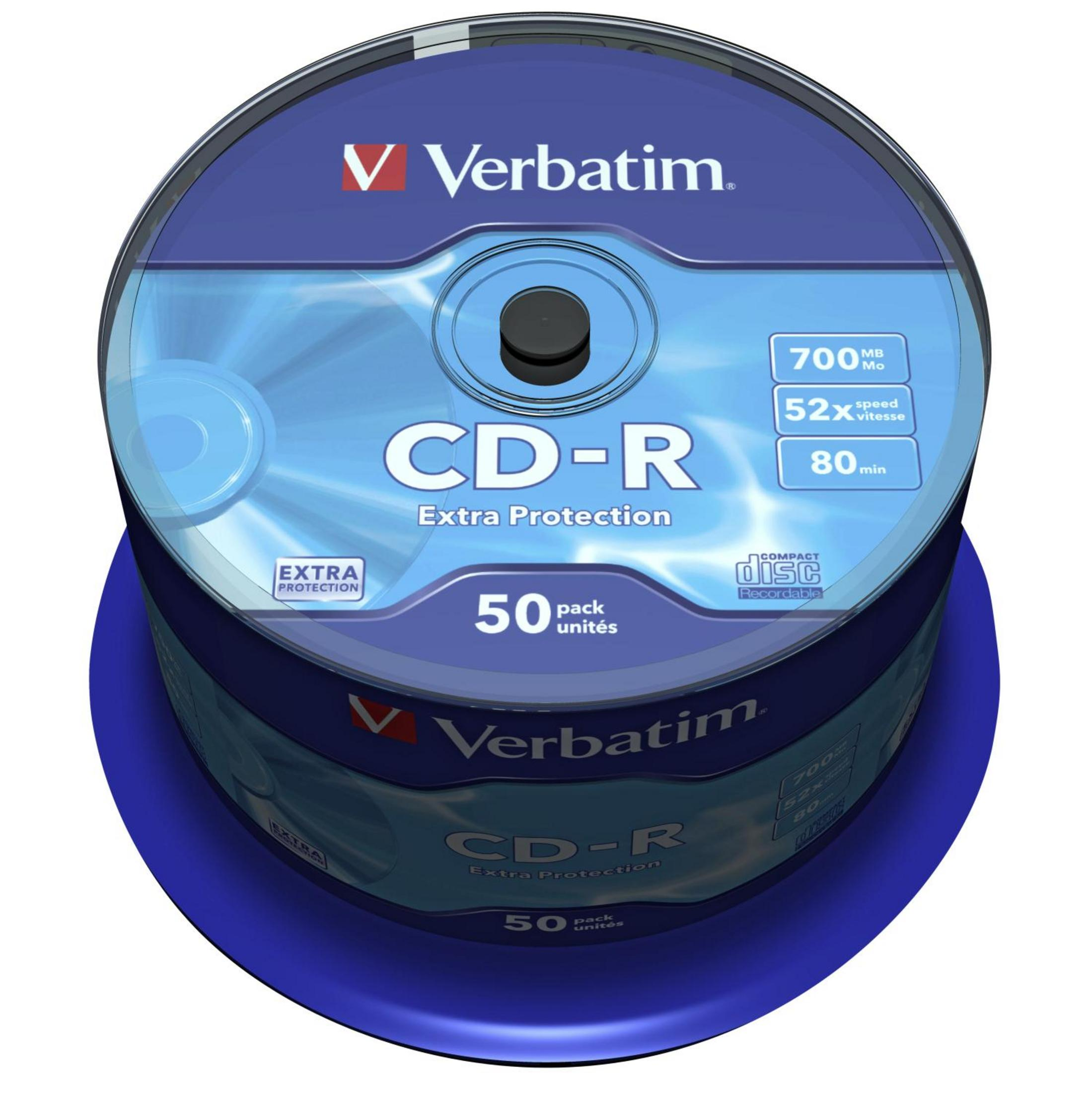 Bobina CD | VERBATIM CD-R Verbatim Datalife 52X/ Tarrina-50uds | MediaMarkt