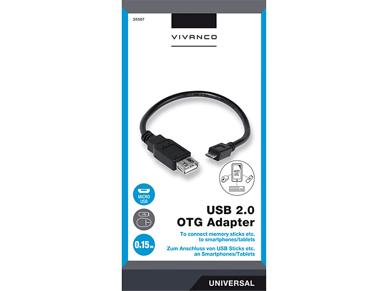 VIVANCO 35567 MICRO USB OTG 2.0 ADAPTER USB Kabel | MediaMarkt