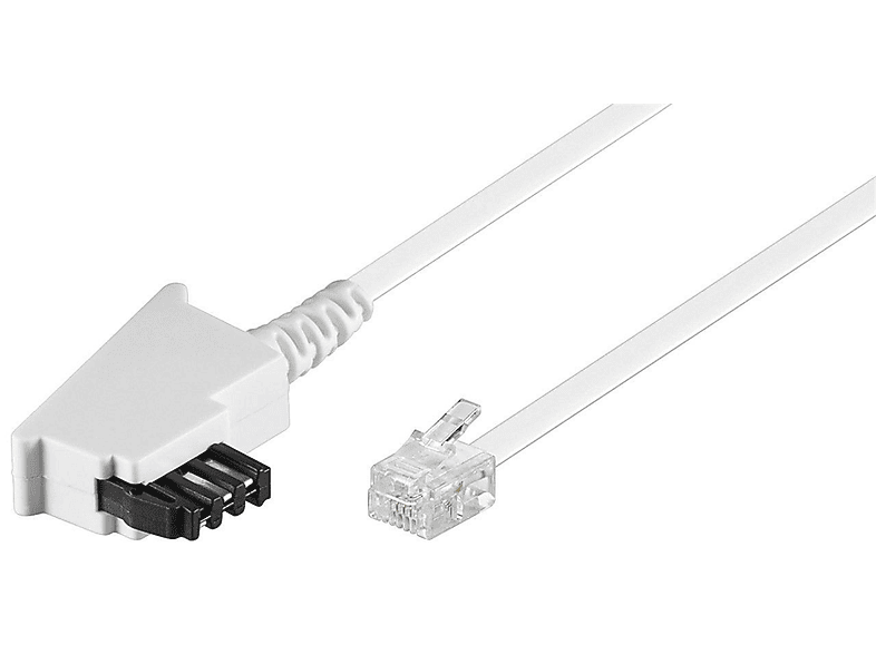 GOOBAY 68541 TEL TAE-F KABEL WHITE 10M, Anschlusskabel, 10 m | MediaMarkt