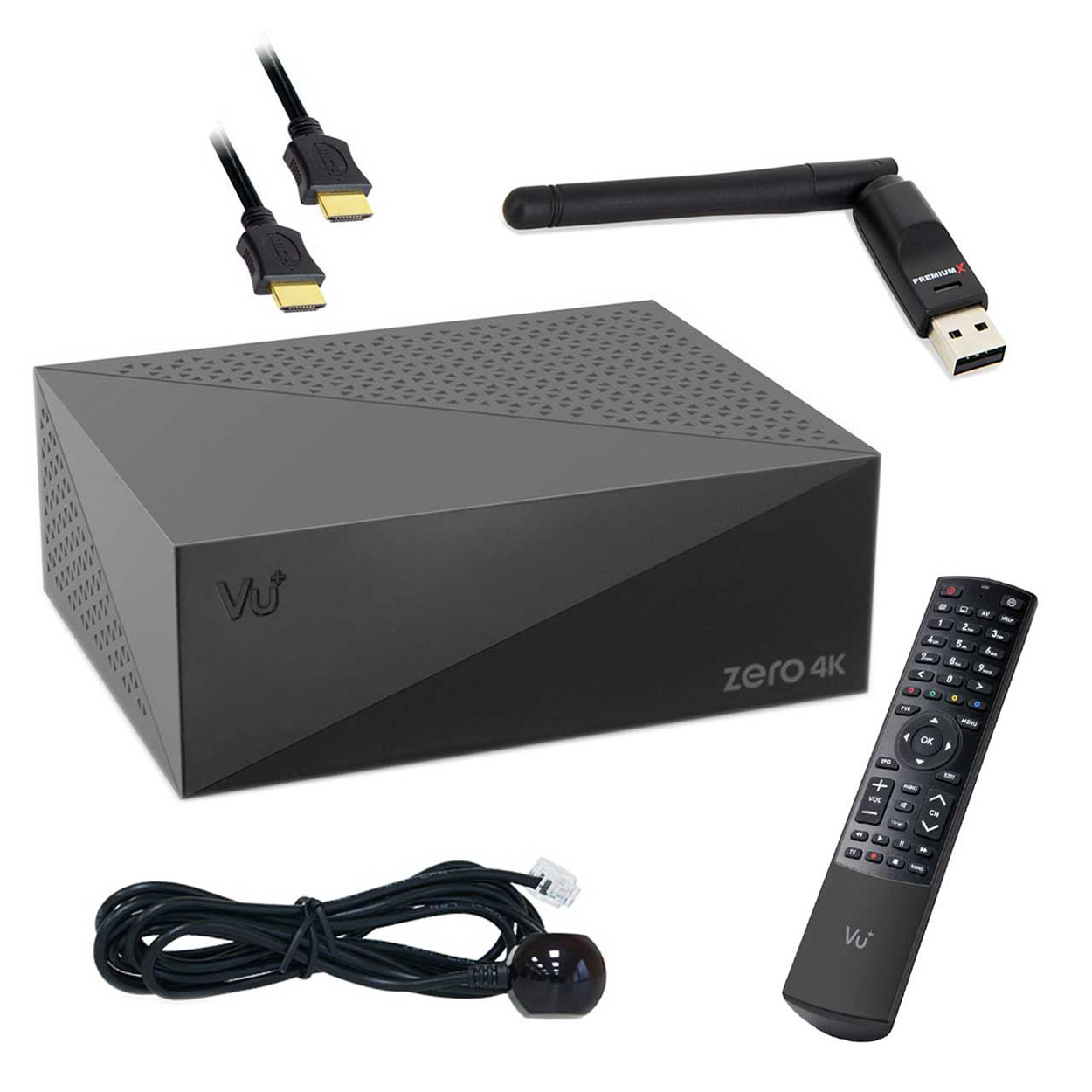 PREMIUMX ZERO 4K 1x DVB-S2X Multistream SAT Receiver Set-Top-Box + Wi ...