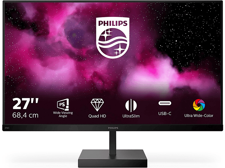 PHILIPS 276C8/00 27 Zoll QHD Monitor (4 ms Reaktionszeit, 75 Hz) | MediaMarkt