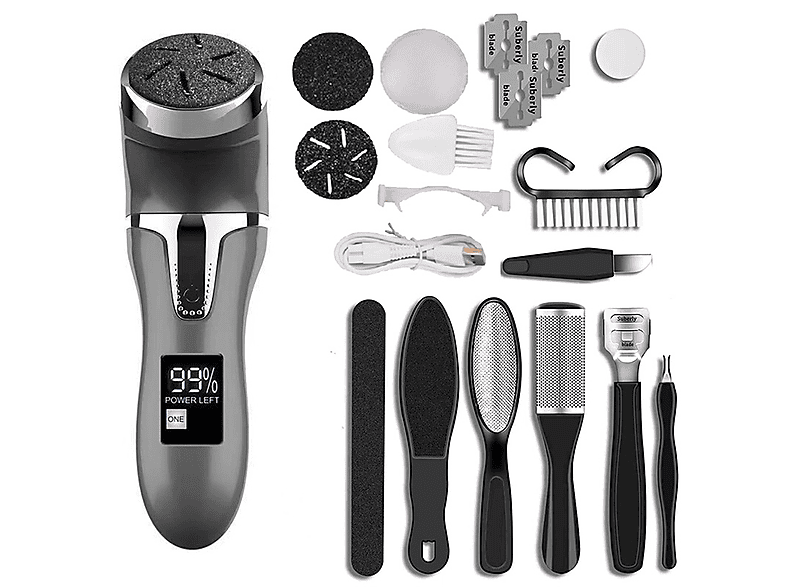 SYNTEK Fußschleifer Schwarz Digital Display USB Ladewasser Waschen ...