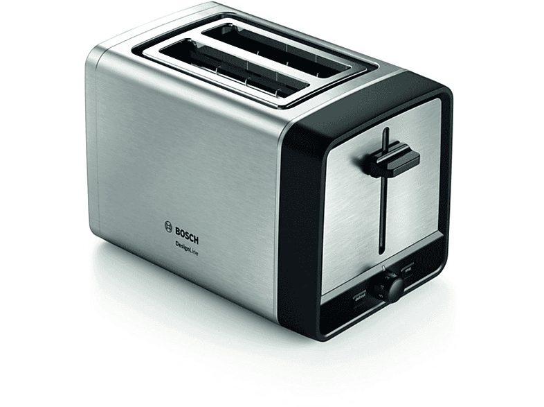 Tostadora | BOSCH TAT5P420DE, 970 W, 2 ranuras, 2 rebanadas, Control ...