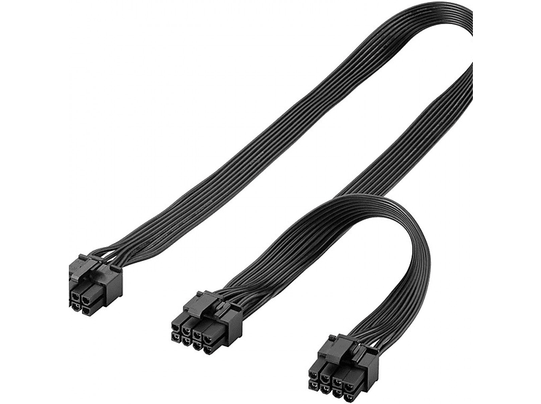 GOOBAY Netzteil-Kabel 8-Pin-Stecker auf Dual 6+2-Stecker für PCIe ...