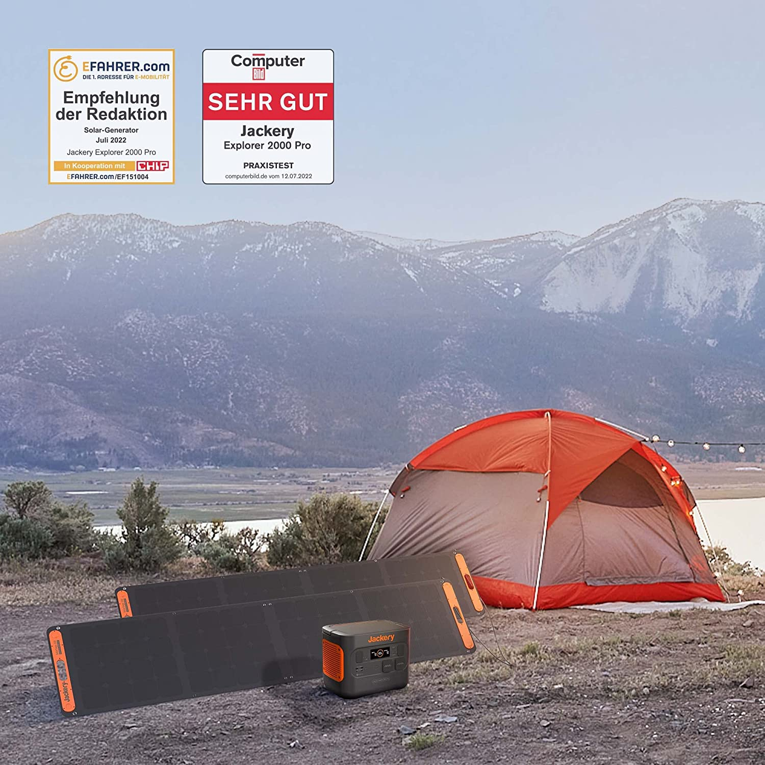 JACKERY Solargenerator 2000PRO 400W, 2160Wh Powerstation mit 2 ...