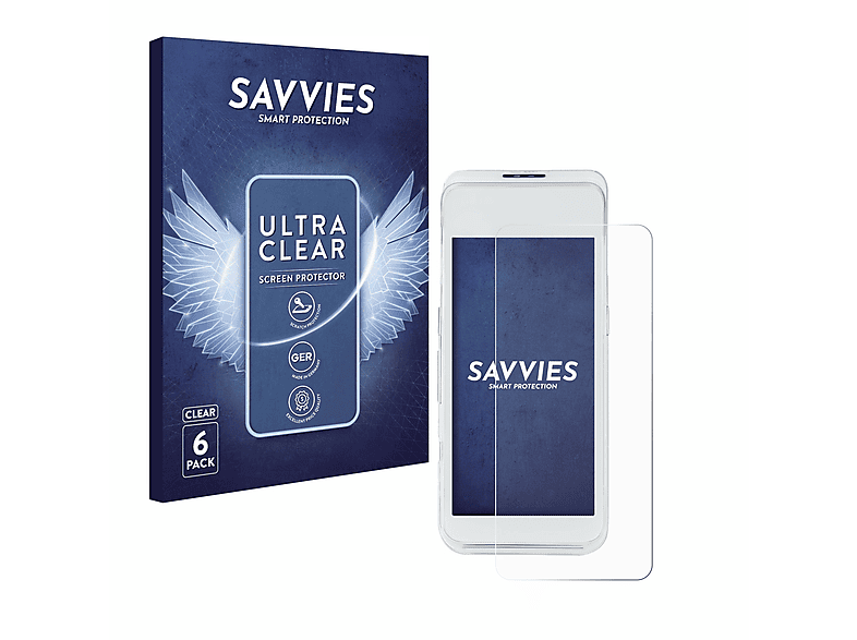 SAVVIES 6x klare transparente Schutzfolie(für Pax A920 Pro) | SATURN