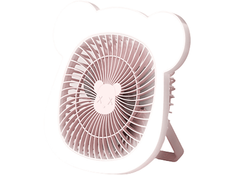 SYNTEK Kleiner Ventilator Rosa USB Wiederaufladbares Nachtlicht Mini ...