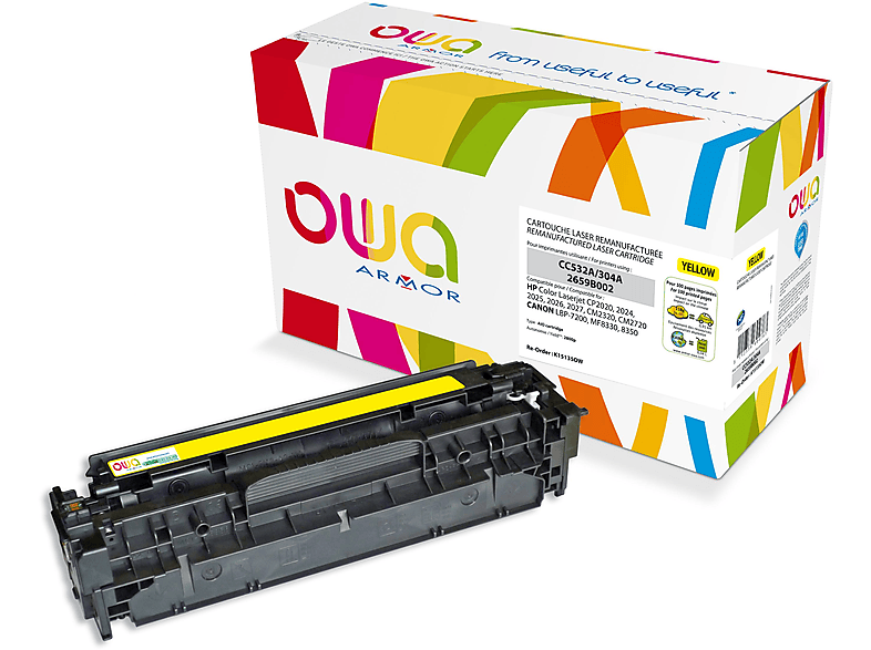 OWA K15135OW ERSETZT HP CC532A&CANON 2659B002718Y Toner Gelb (HP CC532A ...