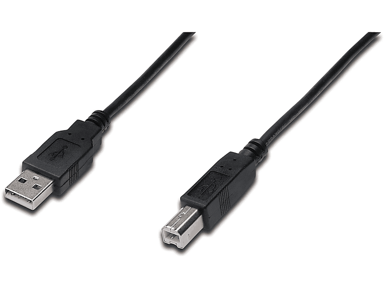 DIGITUS AK-300102-018-S USB-kabel 1,8 m Zwart | MediaMarkt
