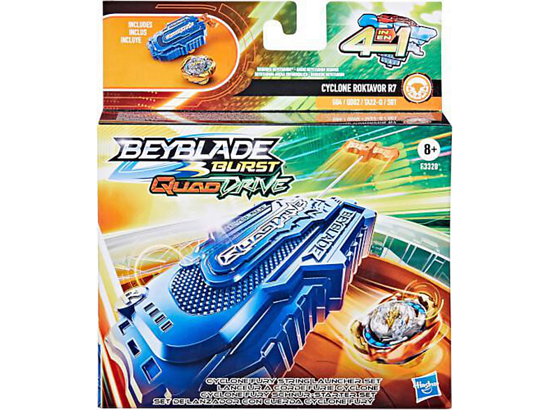 HASBRO F3320EU4 BEY CYCLONE FURY STRING LAUNCHER SET Spielset Blau | SATURN