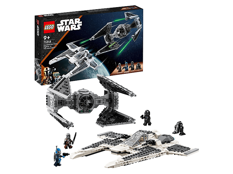 LEGO Star Wars : Mandalorian Fang Fighter tegen TIE Interceptor | 75348 ...
