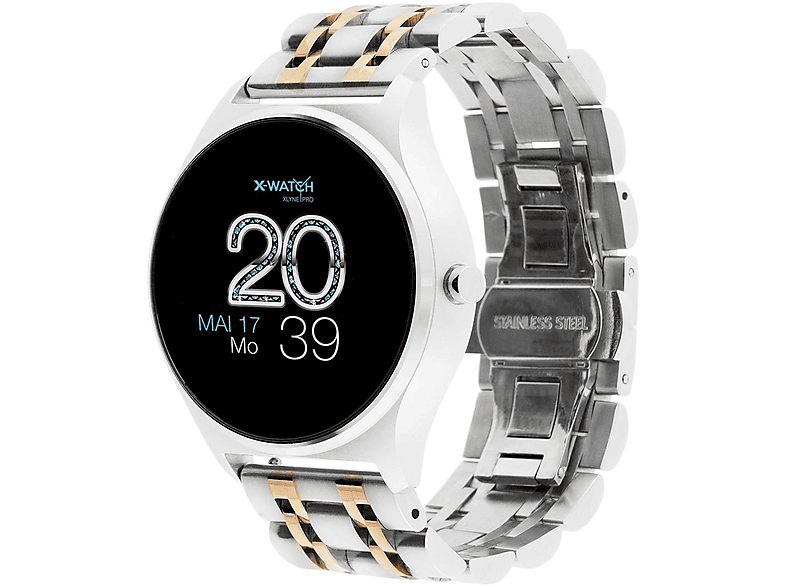 X-WATCH 54059 JOLI XW PRO SHINY SILVER Smartwatch Metall, 265 mm ...