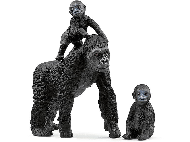 SCHLEICH 42601 FLACHLAND GORILLA FAMILIE Spielfigur Schwarz | MediaMarkt